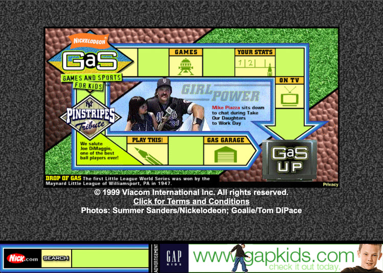 Home 25 Years Ago: The Chopping Blog Nickelodeon GAS Website (Feb 1999)