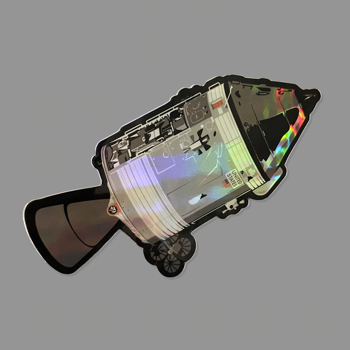 Historic Missions: Apollo CSM Holographic Style Sticker – chopshopstore