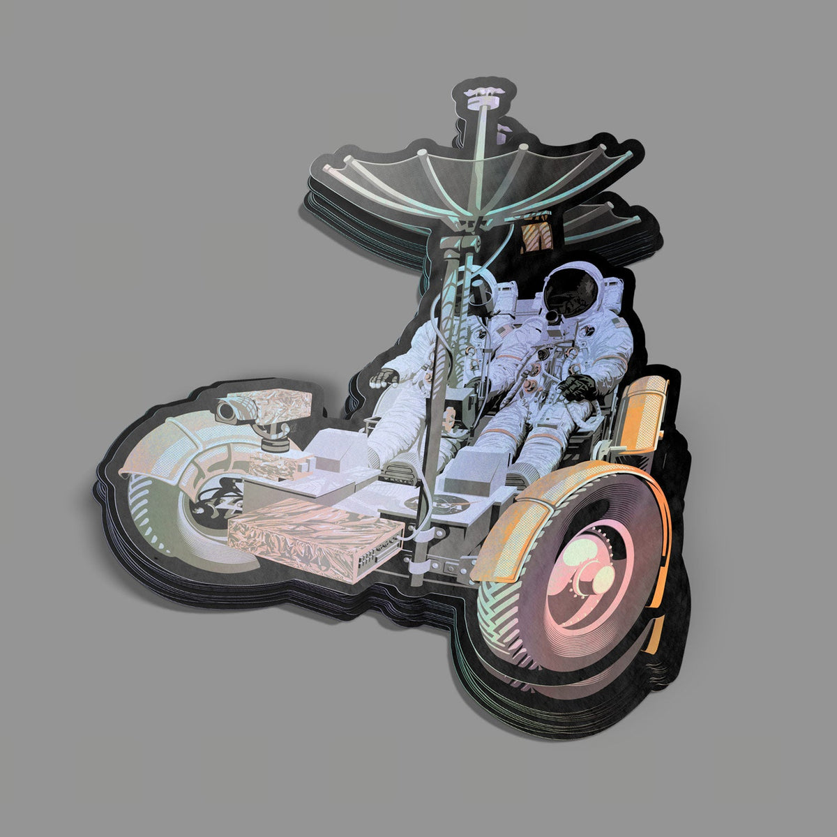 Historic Missions: Apollo LRV Holographic Style Sticker – chopshopstore