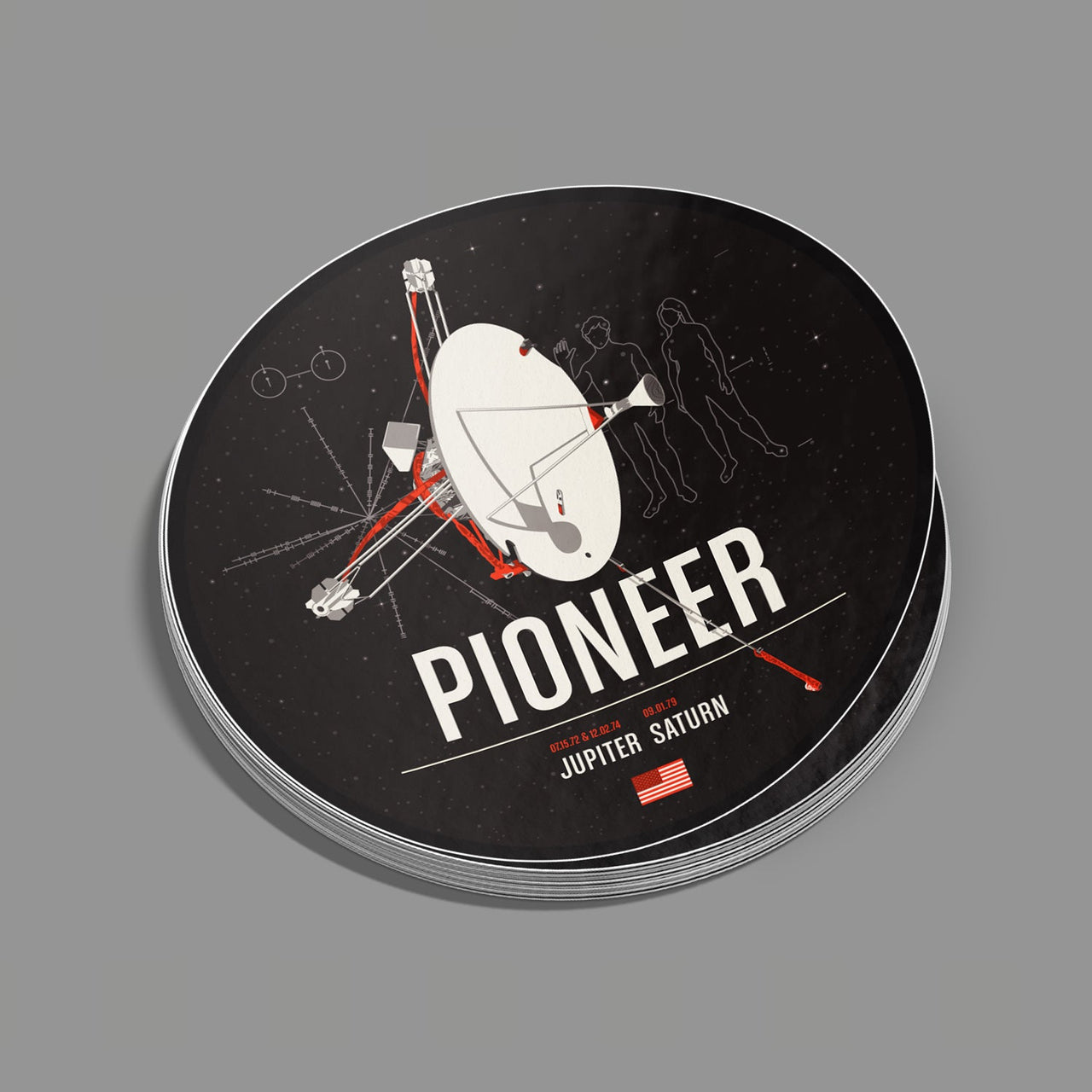 Pioneer Sticker from the Historic Robotic Spacecraft Series – chopshopstore